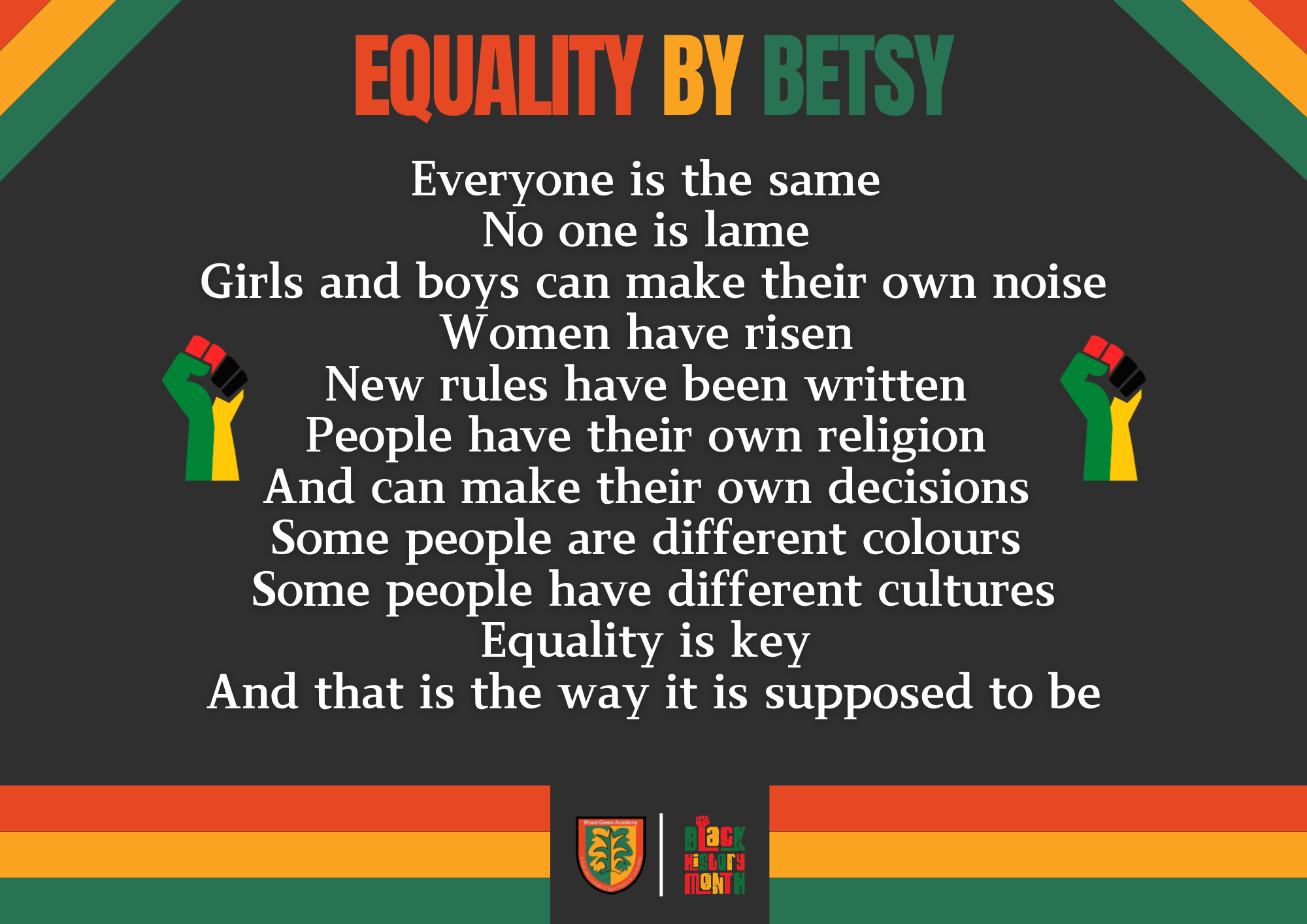 A Powerful Poem for Black History Month - Wood Green Academy