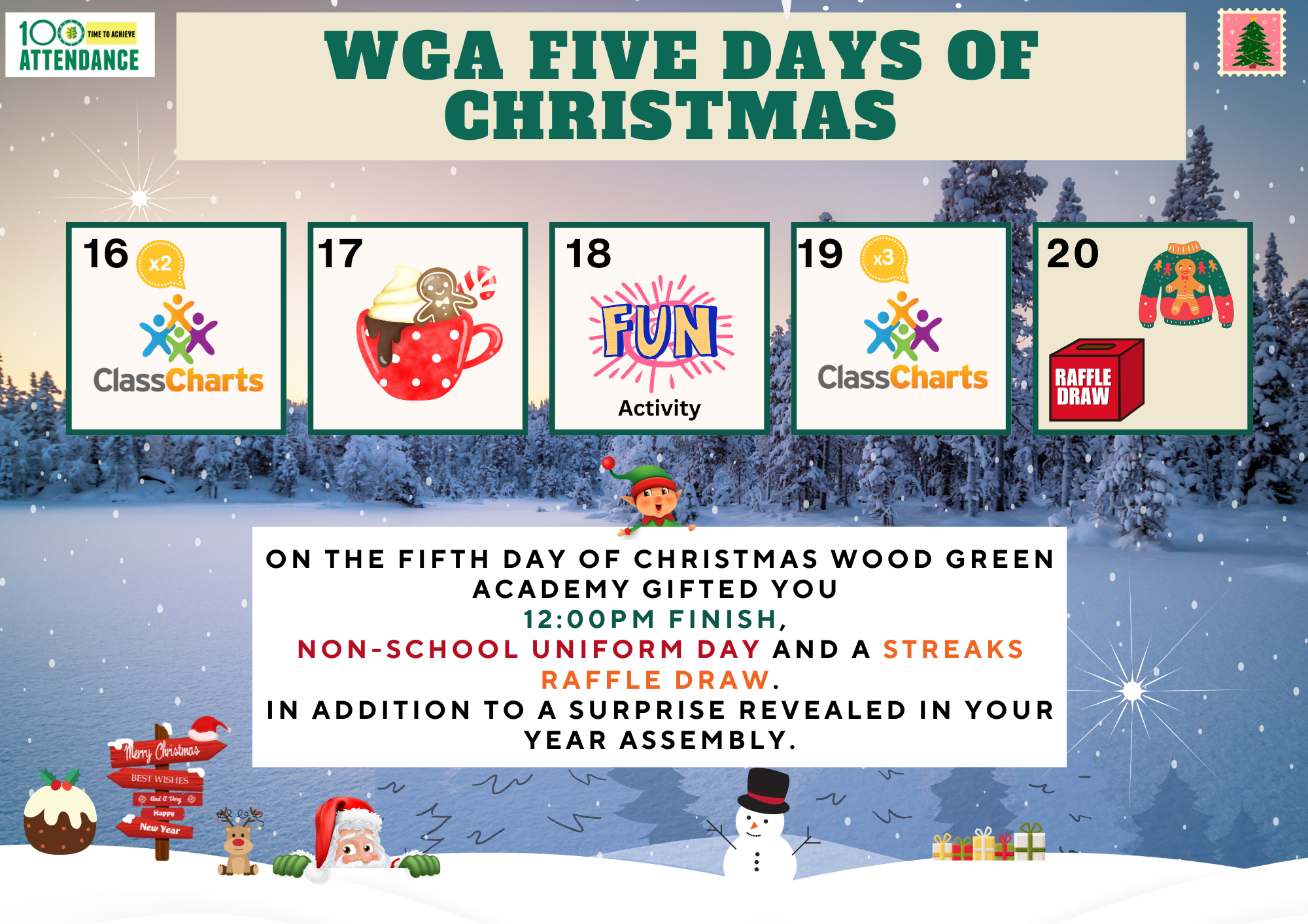 The fifth reveal of our five days of Christmas 2024 - Wood Green Academy